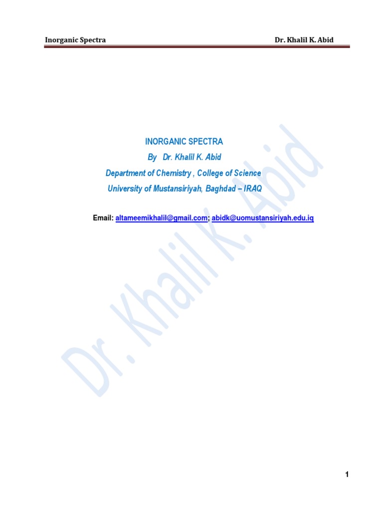 Electronic Spectros | PDF | Coordination Complex | Absorption Spectroscopy