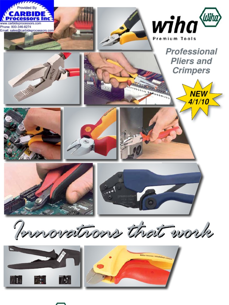 Wiha Pliers Catalog | PDF | Metalworking | Manufactured Goods