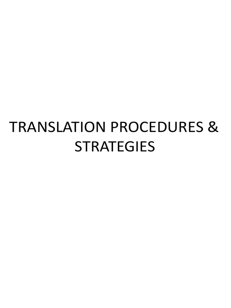 Translation Strategies | PDF | Translations | Alphabet