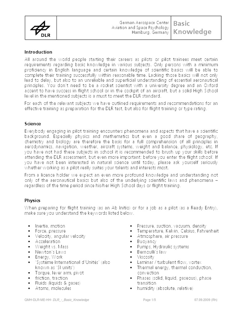 DLR - Basic Knowledge | PDF | English Language | Electromagnetic Radiation