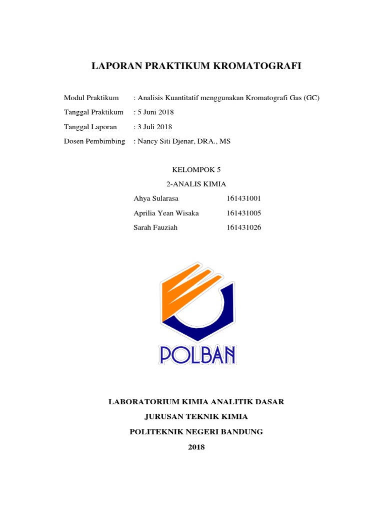 Laporan Kromatografi Gas (GC) - Kuantitatif | PDF