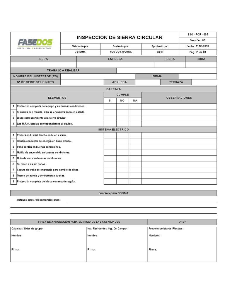Check List Sierra Circular | PDF | Naturaleza
