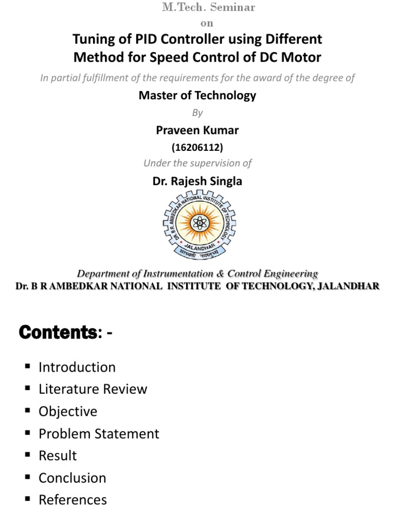 Tuning of PID Controller Using Ziegler-Nichols | PDF | Control Theory | Systems Theory