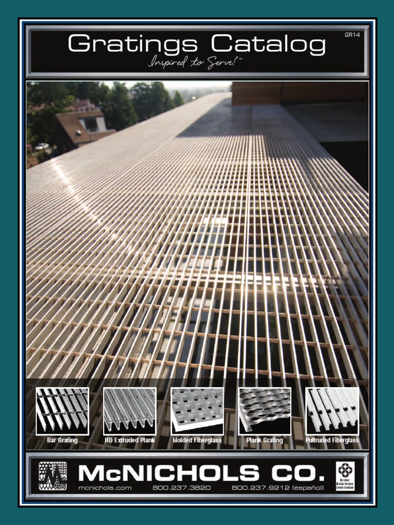 Gratings Catalog: Inspired To Serve!™ | PDF | Steel | Galvanization