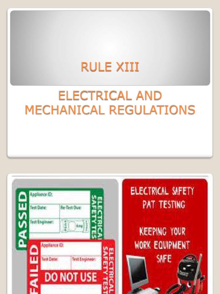 Electrical and Mechanical Regulations | PDF | Transformer | Power Supply