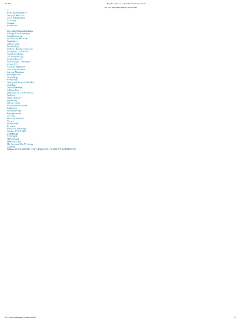 Ring Block Improves Analgesia For Newborn Circumcision | PDF ...