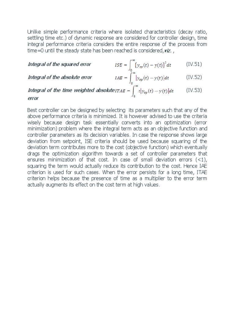 Viz. Integral of The Squared Error Integral of The Absolute Error ...