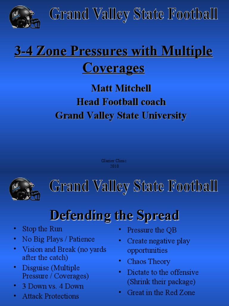 Zone Pressures With Multiple Coverages | PDF | National Football League ...