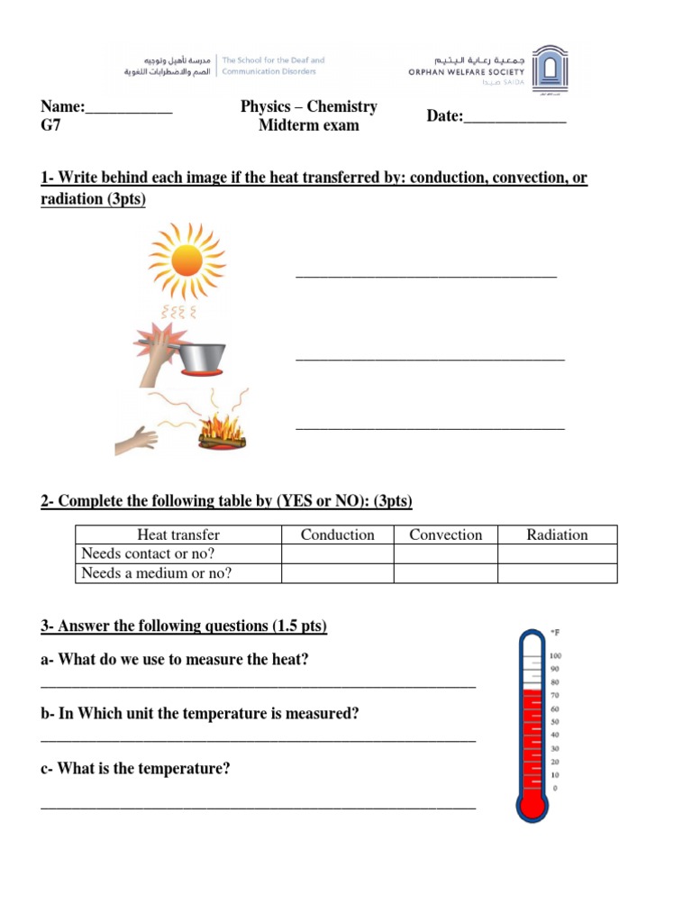 g7 Physics Test | PDF | Heat Transfer | Thermal Conduction