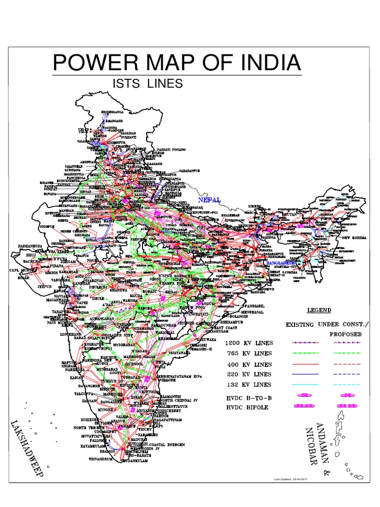 All-India-map SR WR Er Ner NR Updated-Apr'17 | PDF