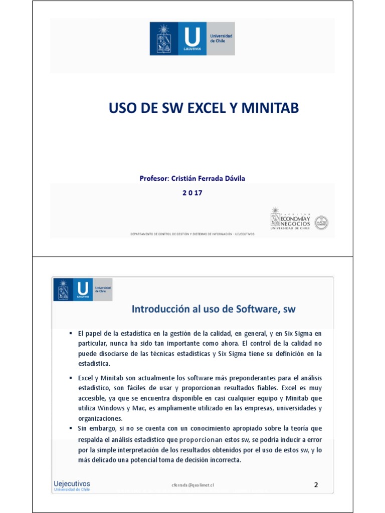 Uso Minitab Con Excel | PDF | Microsoft Excel | Análisis estadístico