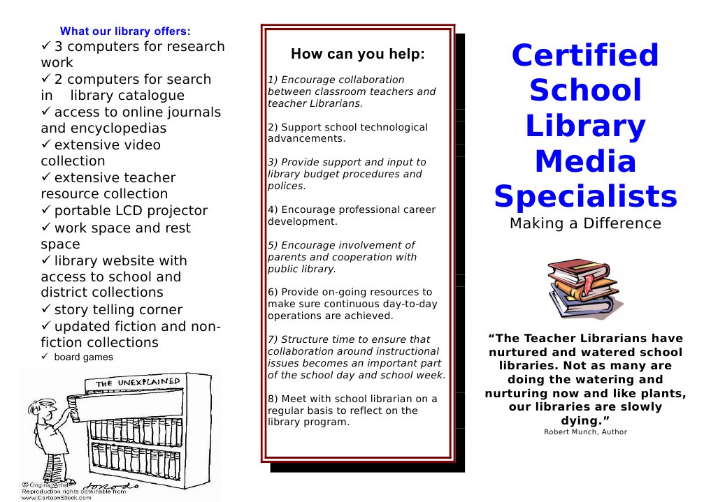 Library Brochure | PDF | School Library | Libraries