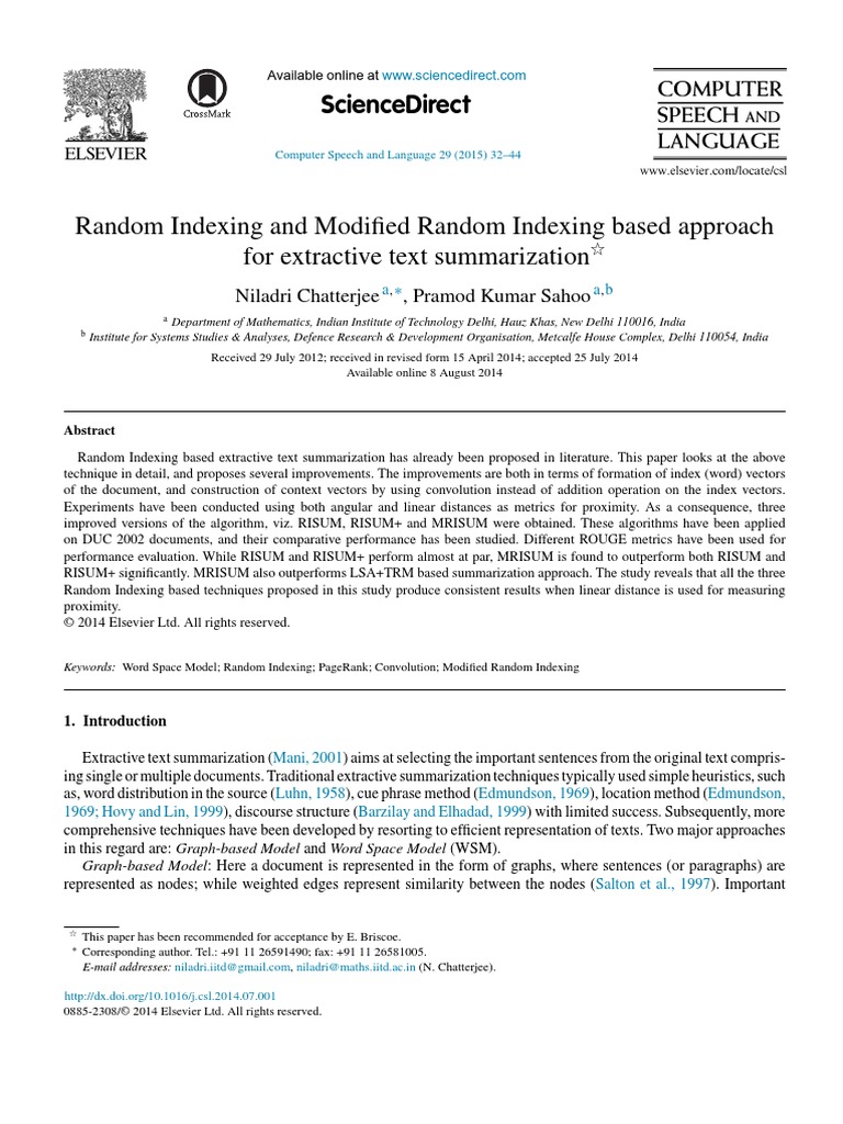 Chatterjee 2015 | PDF | Vector Space | Semantics