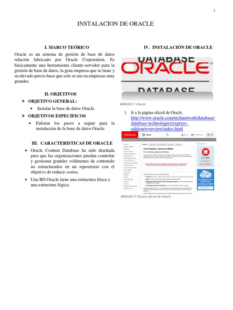 Instalacion Oracle | PDF | Oracle Corporation | SQL