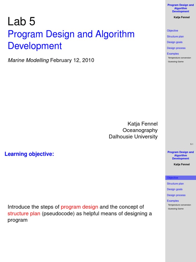 Program Design and Algorithm Development | PDF | Fahrenheit | Computer Program