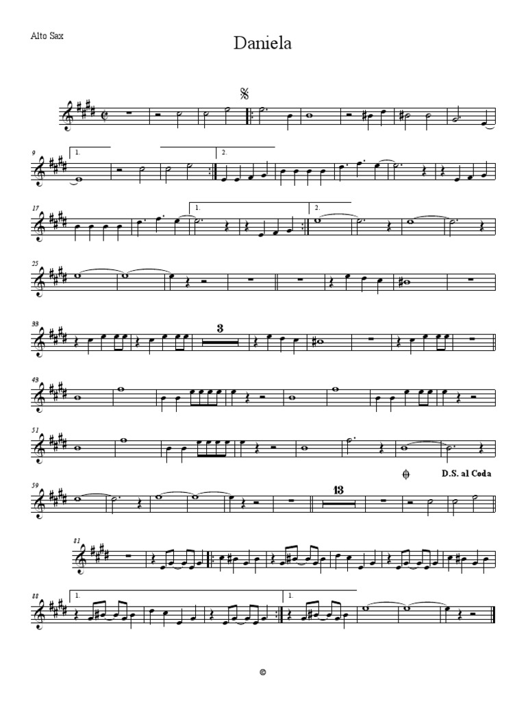 Daniela - Alto Sax PDF | PDF