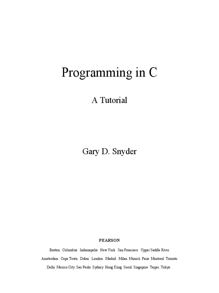 C Tutorial | PDF | Integer (Computer Science) | Data Type