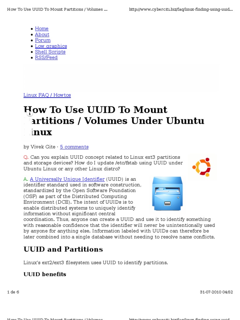 Volumes Under Ubuntu Linux | PDF | Linux | File System