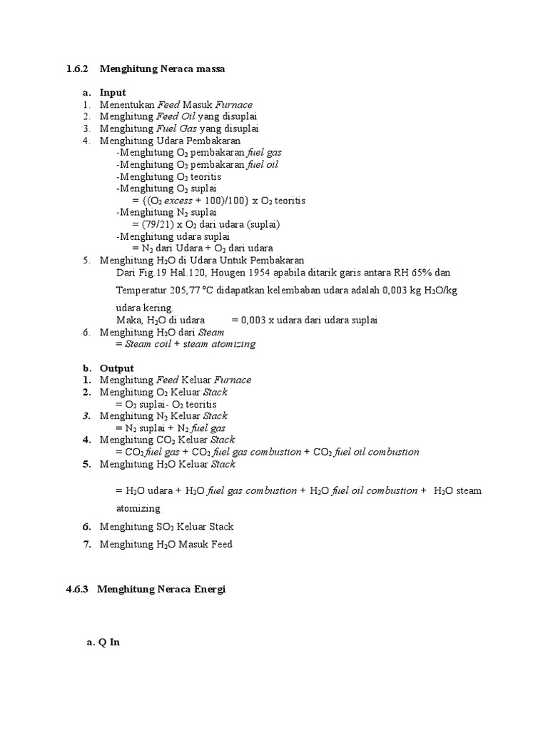 Menghitung Neraca Massa | PDF