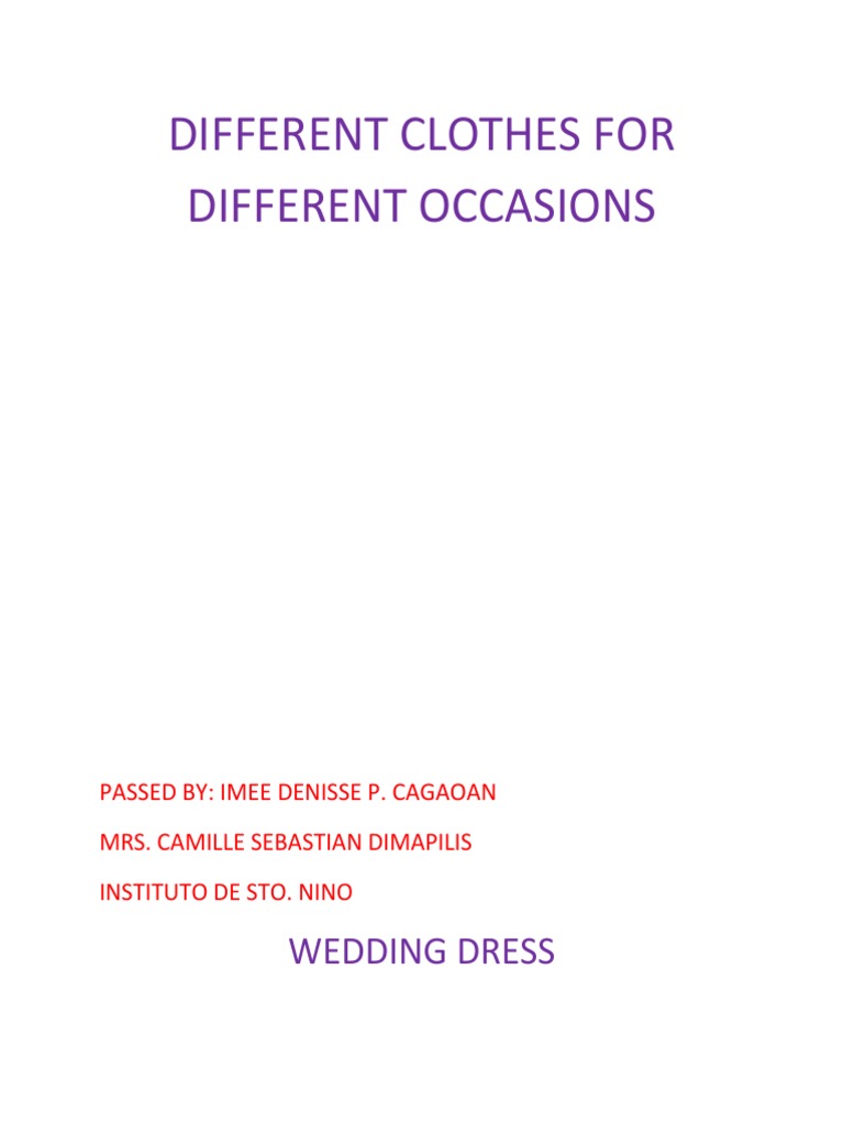 Attire Guide for Various Occasions | PDF