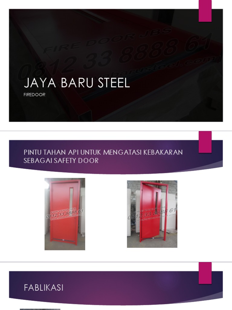 (JBS) Standar Pintu Tahan API, Sertifikasi Pintu Tahan API, Pintu Besi ...