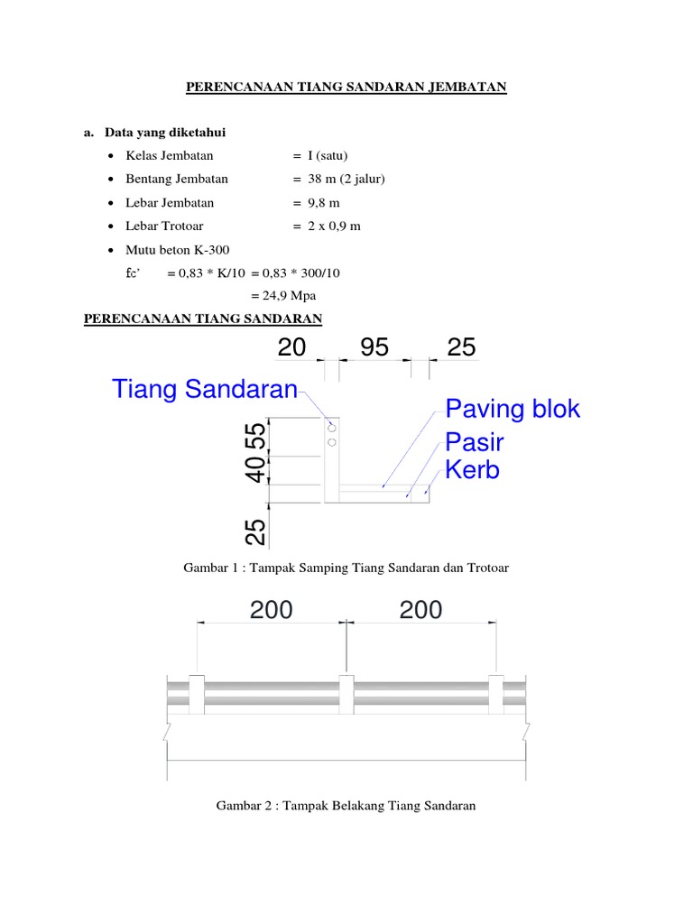 2 Perencanaan Tiang Sandaran Jembatan | PDF