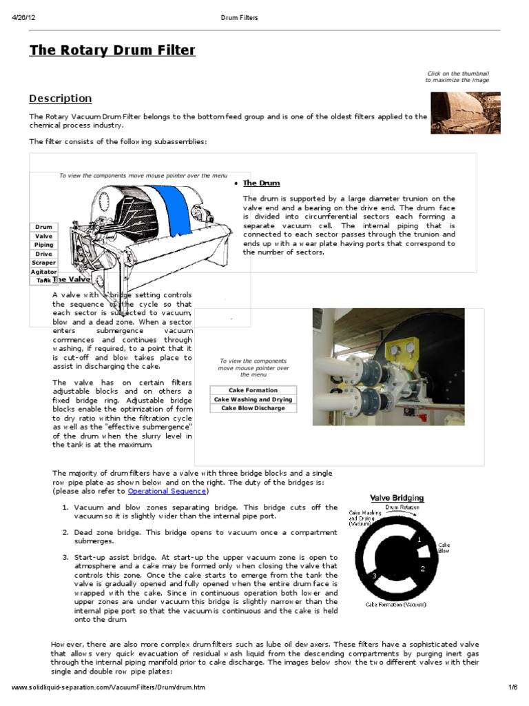 Drum Filters | PDF | Filtration | Chemical Engineering