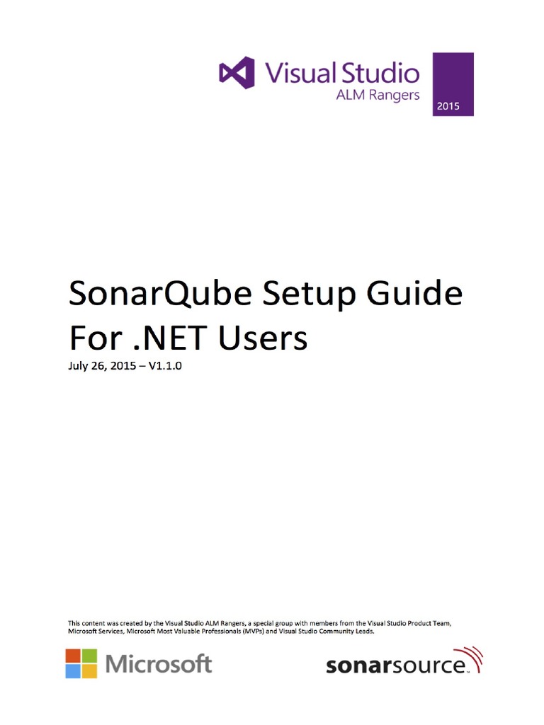 SonarQube Setup Guide For Net Users V 1 1 0 | PDF | Hyper V | Command Line Interface