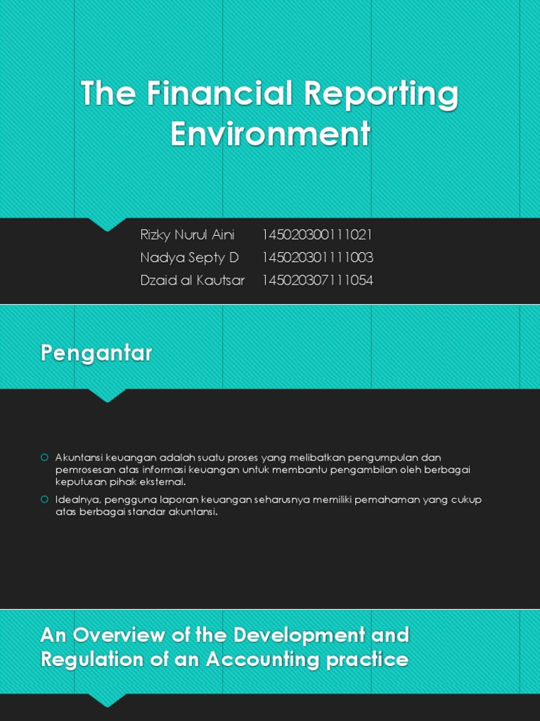 The Financial Reporting Environment | PDF | Bisnis | Pengelolaan ...