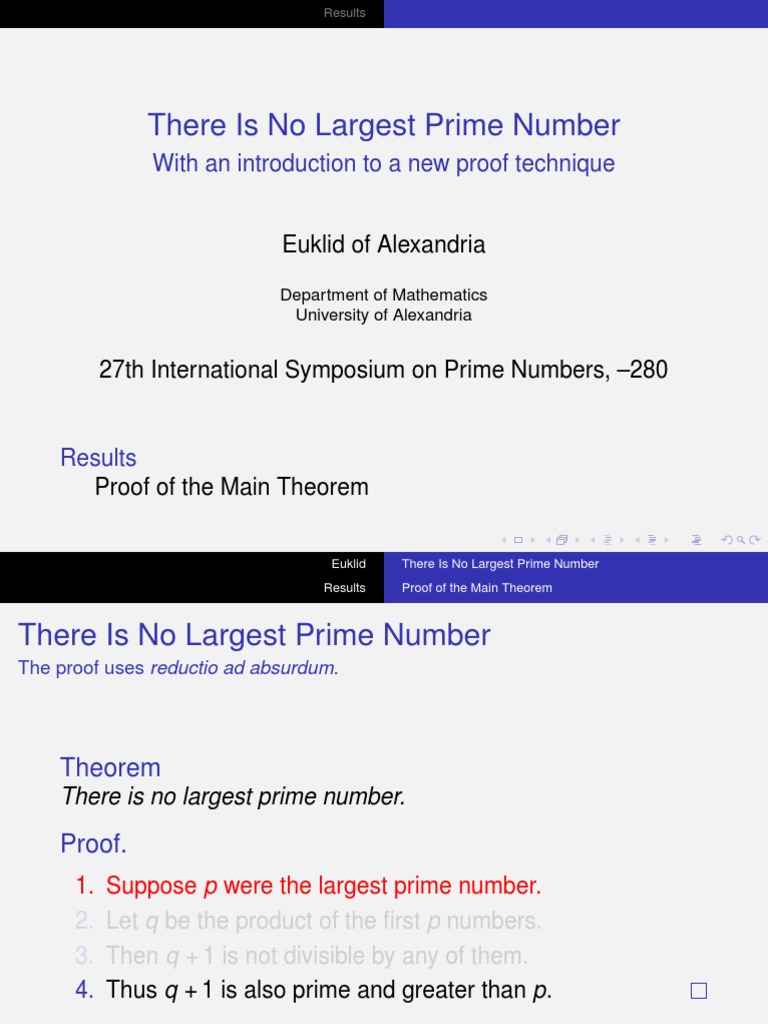 There Is No Largest Prime Number: With An Introduction To A New Proof ...