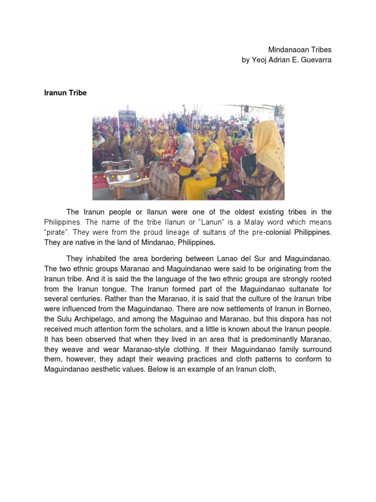 Iranun Tribe of Mindanao, Philippines | PDF | Mindanao | Philippines