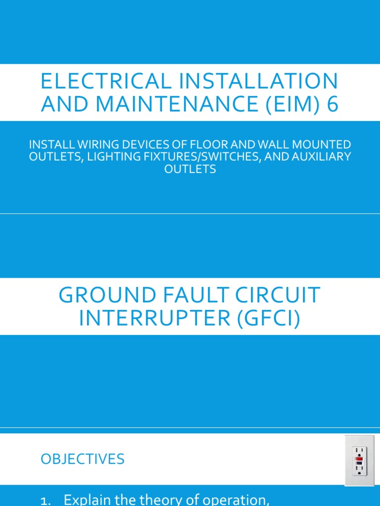 Electrical Installation and Maintenance (Eim) 6 | PDF | Ac Power Plugs ...
