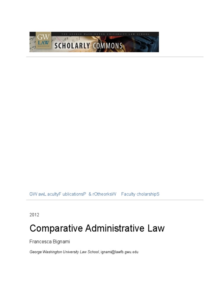 Comparative Administrative Law | PDF | Rulemaking | Common Law