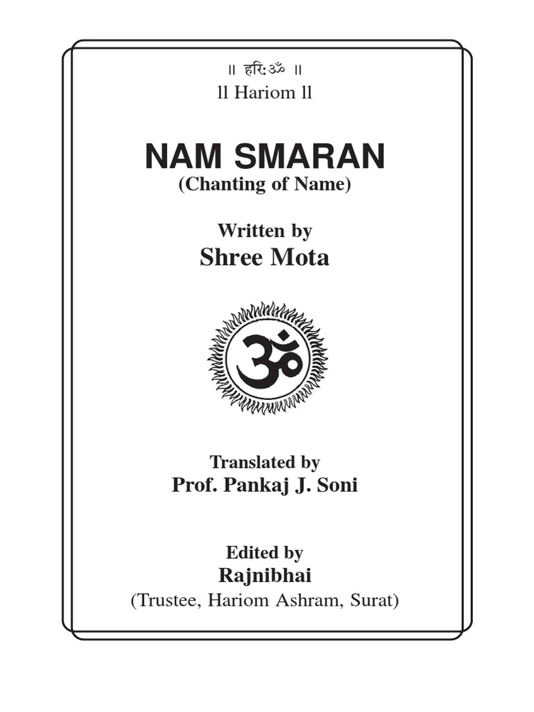 Nam - Smaran English | PDF | Thought | Prayer