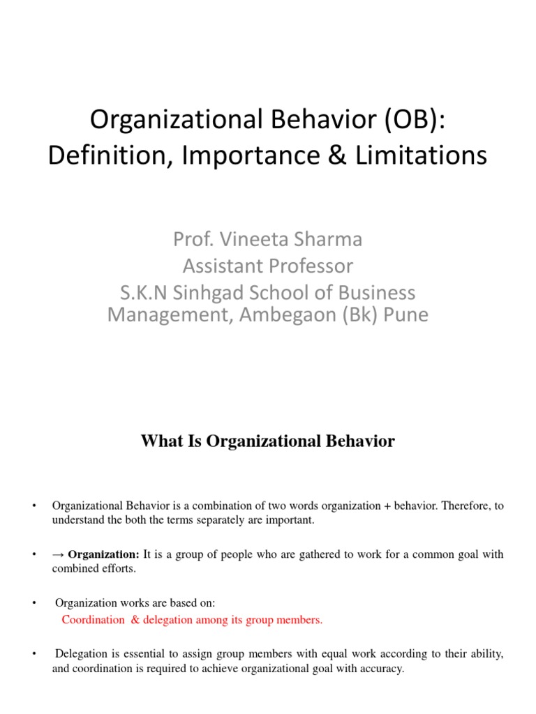 Fundamentals of Organizational Behavior | PDF | Organizational Behavior ...