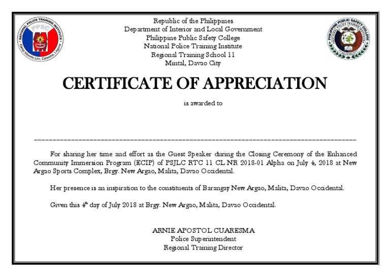 New Argo Certificate 220499458585996 | PDF