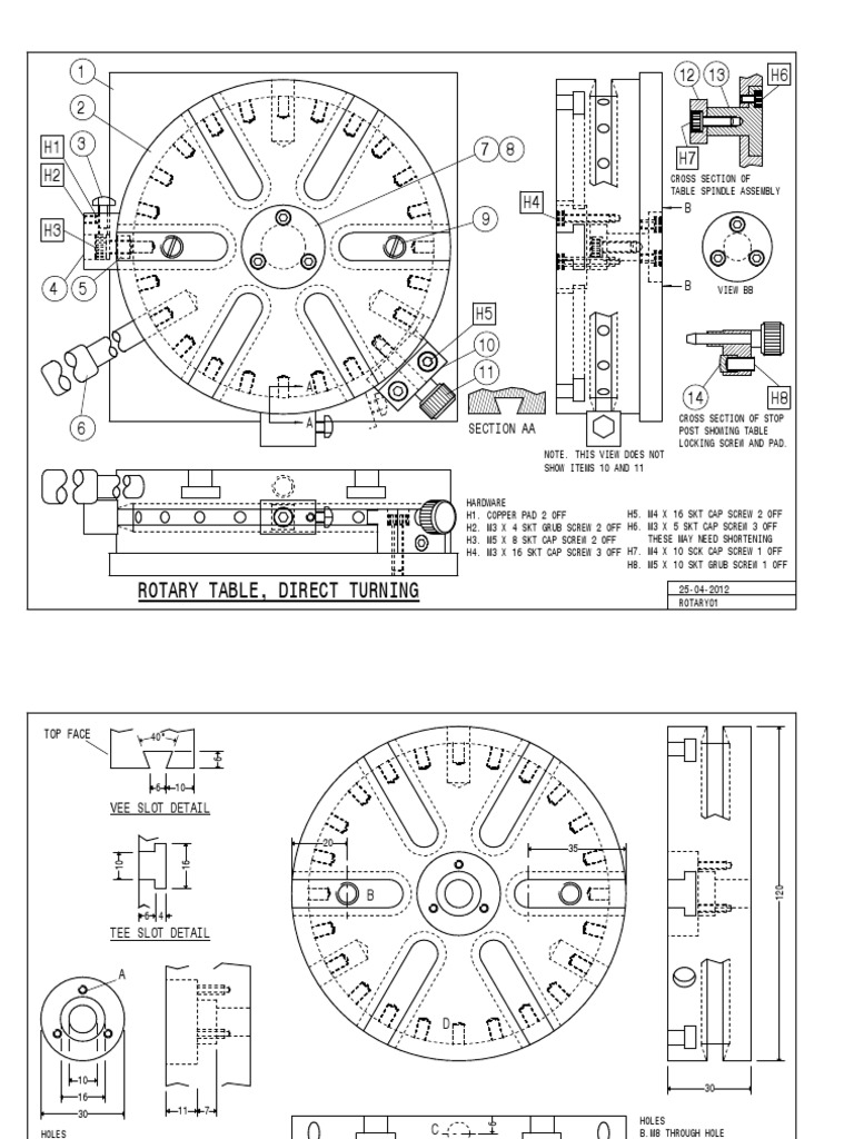 Direct Turning Rotary Table by Harold Hall | Drill | Screw
