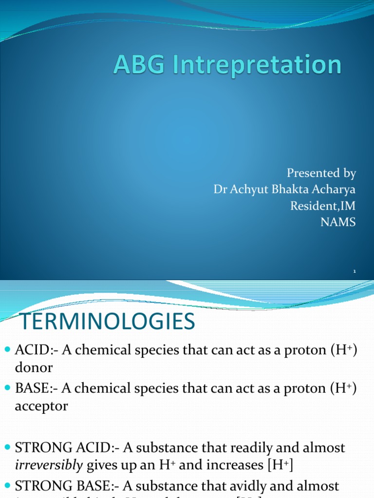 Acid Base Interpretation | PDF | Intensive Care Medicine | Chemistry