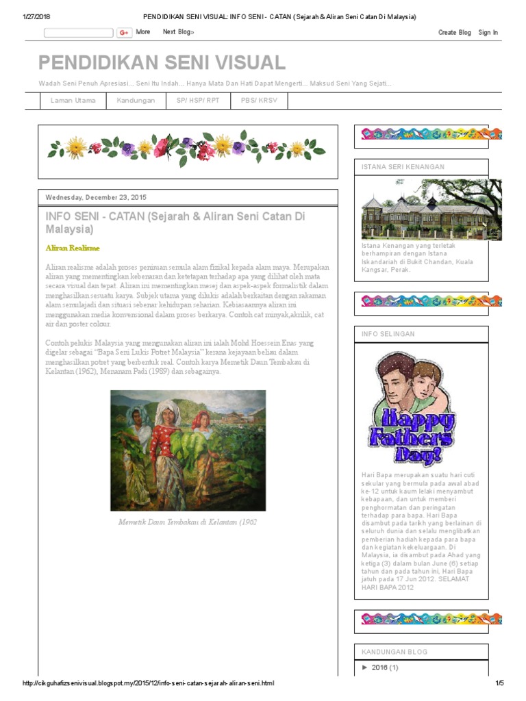 Pendidikan Seni Visual - Info Seni - Catan (Sejarah & Aliran Seni Catan ...