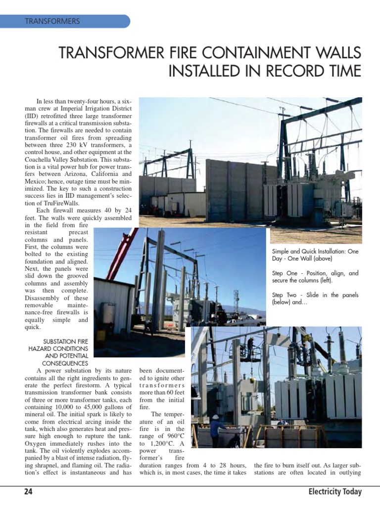 Transformer Fire Wall | PDF | Refractory | Concrete