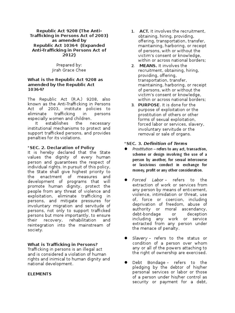 Handout Anti Trafficking | PDF | Human Trafficking | Sexual Slavery