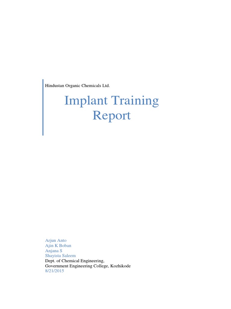 Implant Training Report on Propylene Recovery Unit (PRU) and other ...