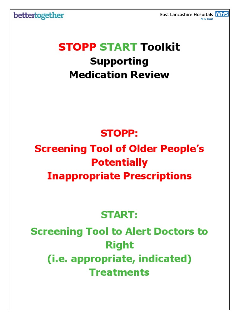 Stopp Start Toolkit | Urinary Incontinence | Benzodiazepine | Free 30 ...