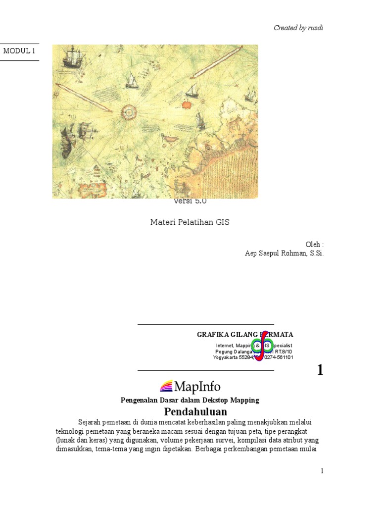 TUTORIAL Map Info 9 RUSDI | PDF