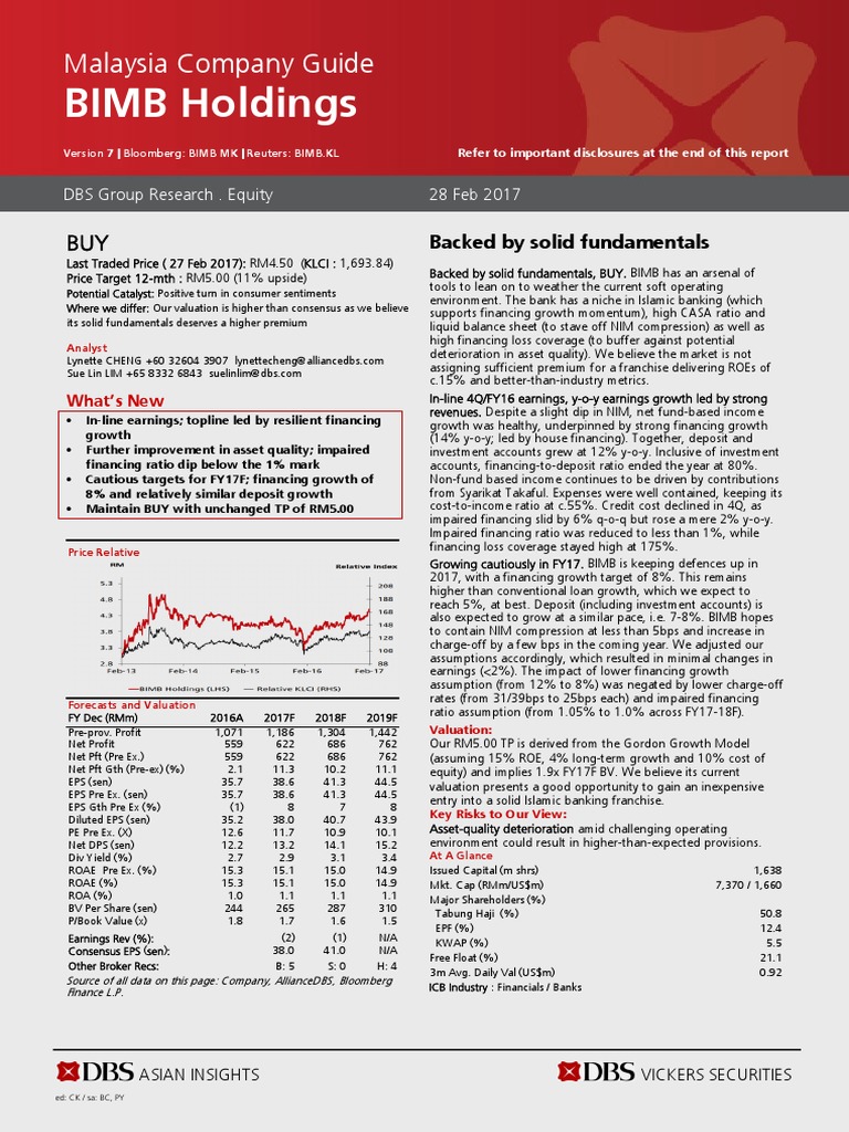 BIMB Holdings: Strong Growth & Buy Recommendation | PDF | Valuation ...