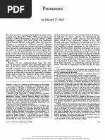 Proxemics Theory by Edward T. Hall | PDF | Communication | Psychology