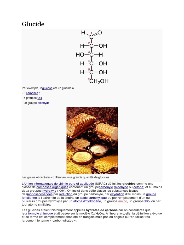 Glucide | PDF | Glucide | Glucose
