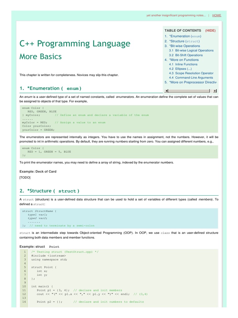 2 CPP Basic More | PDF | Programming Paradigms | Notation