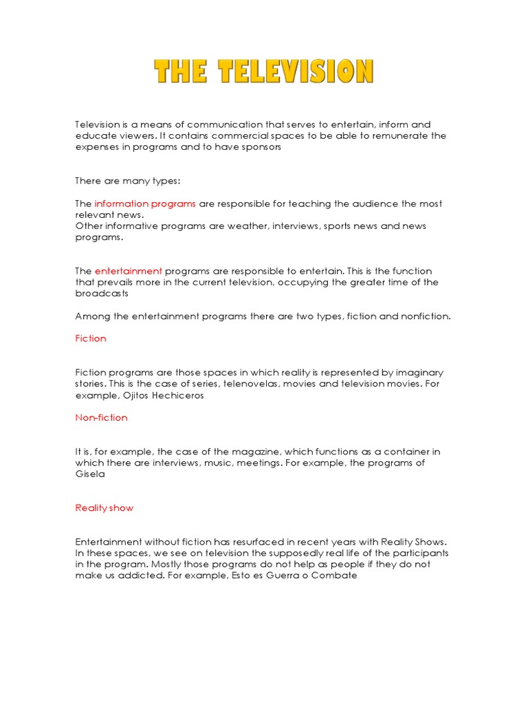 The Television | PDF