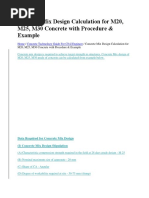 Concrete Mix Design m75 | PDF | Sand | Concrete